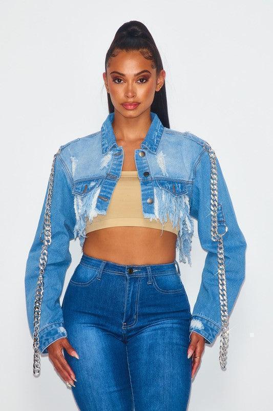 CHAIN JEAN JACKET